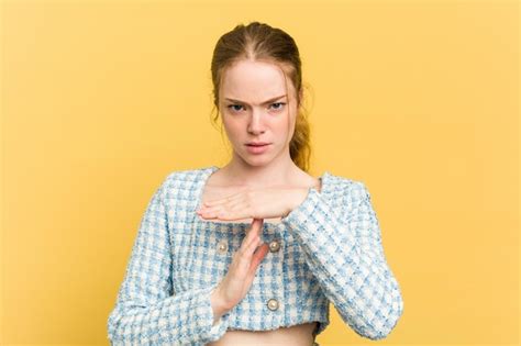 Premium Photo Showing A Timeout Gesture