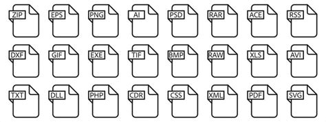 Document File Type Format Line Royalty Free Vector Image
