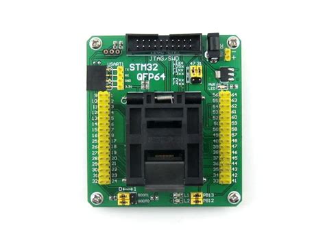 stm32 programming adapter test socket for lqfp64 qfp64 qfp package 0