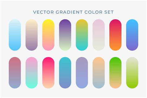 Premium Vector Gradient Color Set Element Set Gradient Shades Combination Vibrant Colorful