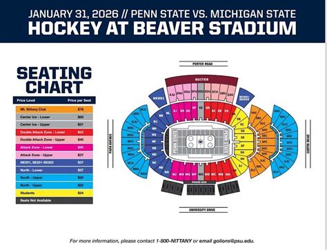 Penn State Hockey Tickets For Game At Beaver Stadium Start At 28 What