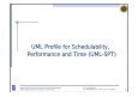 uml profile for schedulability performance and time uml spt