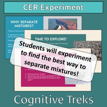 Chemistry Mixtures Separation Exploration Lesson CER Lab Experiment