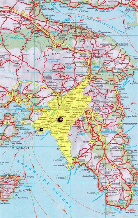 Αττική χάρτης του νομού Αττικής