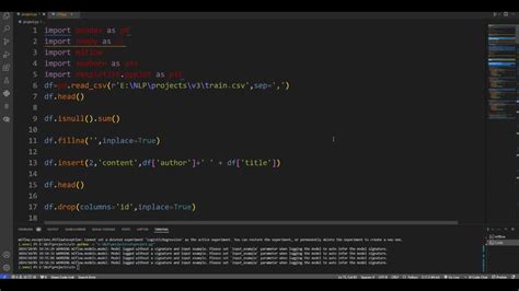 Abdelrahman Ashraf On Linkedin My Leatest Project In Nlp Using Nltk And Mlflow In My Code In