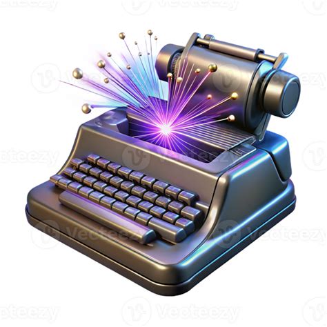 Elegant Classic An Antique Typewriter Transforming Into A Futuristic