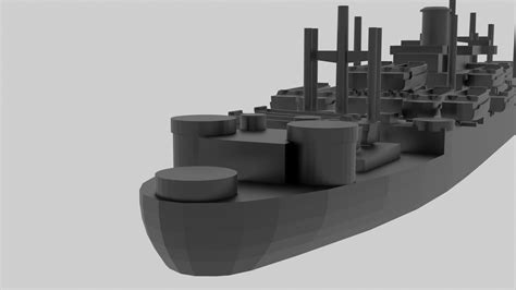 Uss Haskell Model For Small Scale Printing Free 3d Model 3d Printable