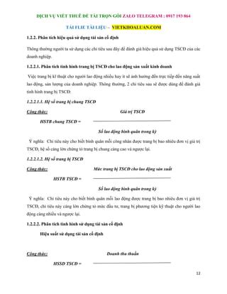 Khoá Luận Phân Tích Hiệu Quả Sử Dụng Tài Sản Cố Định Tại Công Ty DOCX