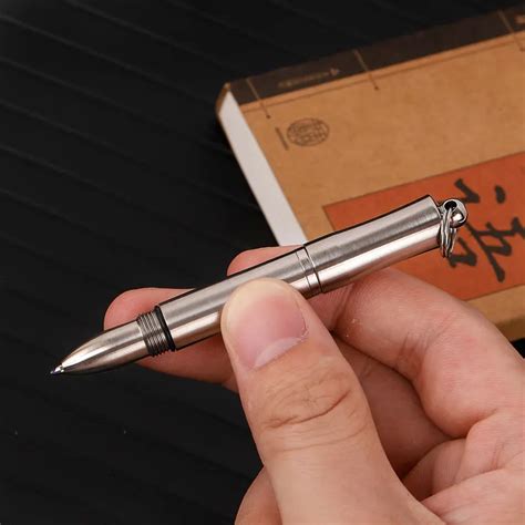 Tiartisan Titanium Pen Signature Pen Metal Ballpoint Pen Mini Portable