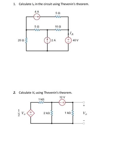 Solved Calculate IA In The Circuit Using Thevenin S Chegg
