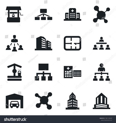 Set Vector Isolated Black Icon Hierarchy Stock Vector Royalty Free 1081130249 Shutterstock