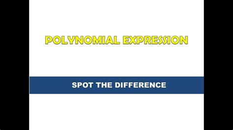 Polynomial Expression Youtube