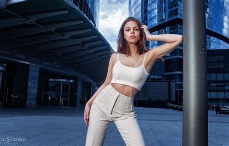 Download Wallpaper Girl Pose Post Topic Pants Nikita Shirokov Section Girls In Resolution