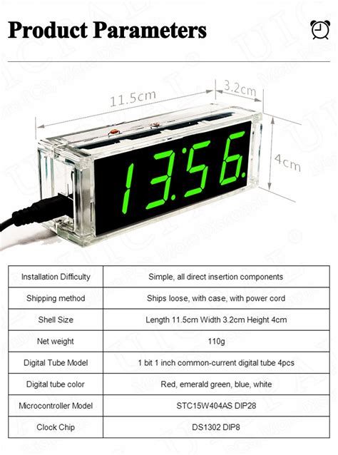 Diy Electronic Kit Diy Clock Kit Digital Tube Disp Grandado