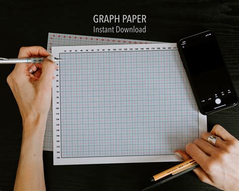 Millimeter Graph Grid Paper Printable Precision Technical Drawing Color Coded Grid