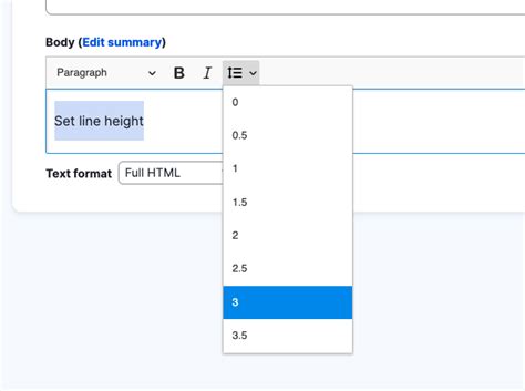 Ckeditor5 Line Height