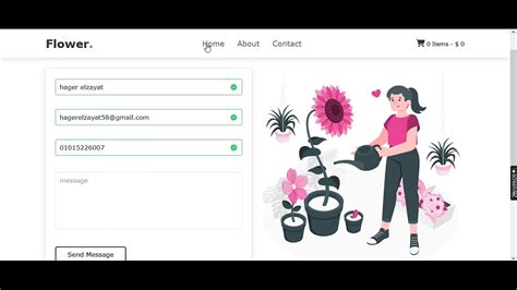 Flower Shop Website Using Html Css Javascript Youtube