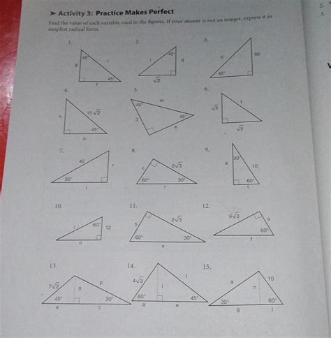 Solved 2 Activity 3 Practice Makes Perfect Find The Value Of Cach Variable Used In The