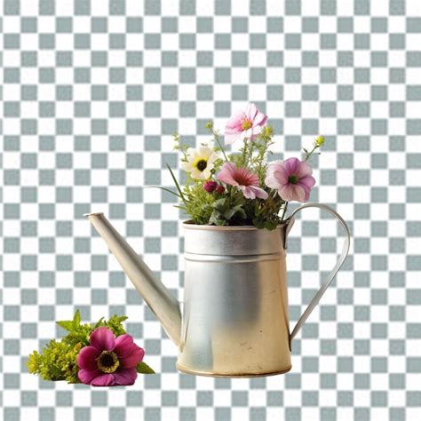 античная фарфоровая ваза с окрашенными цветами изолированными на прозрачном фоне Премиум Ai