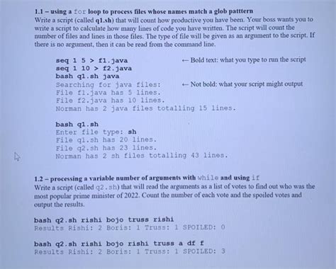 Solved 11 Using A For Loop To Process Files Whose Names