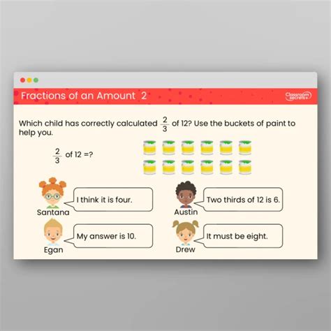 Year 3 Fractions Of An Amount 2 Teaching Ppt Resource Classroom Secrets
