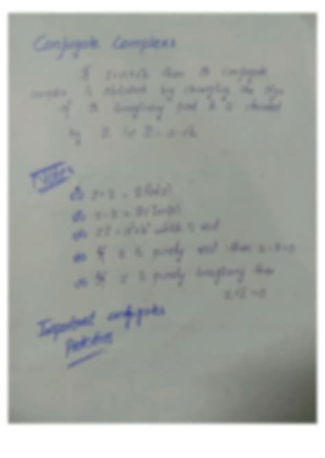 SOLUTION Complex Number And Imp Properties Of Conjugate Studypool
