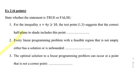 Solved Ex Points State Whether The Statement Is TRUE Chegg