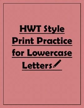 HWT Font Lowercase Letters By Lauren Silva TPT