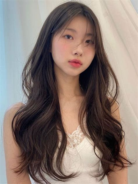 Long Loose Wavy Hairstyle Korean Haircut Long Korean Wavy Hair Korean