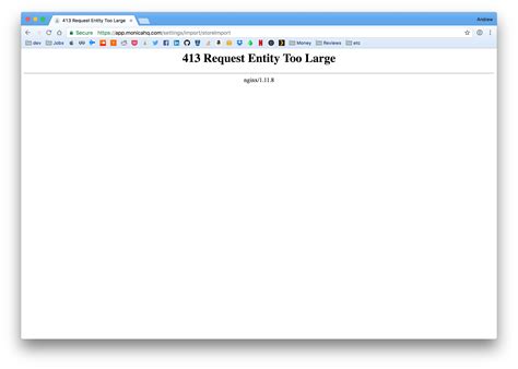 Uploading A Vcf File Gives Me A 413 Error · Issue 445 · Monicahq