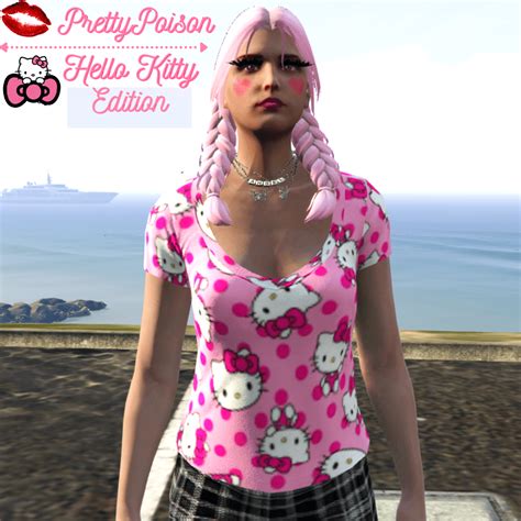 Hello Kitty Tshirt Retexture For Mp Female Gta5