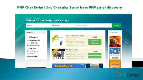 Ppt Php Chat Script Live Chat Php Script From Php Script Directory Powerpoint Presentation