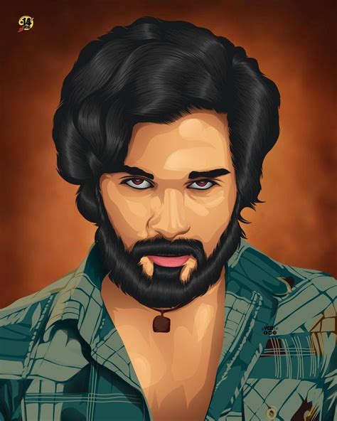 Illustration Pushparaj Alluarjun Pushpa Vectorart Pushpatherise