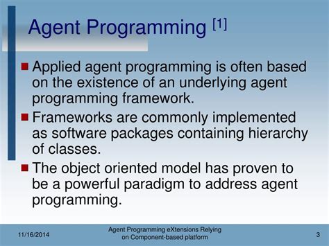 ppt agent programming extensions relying on a component based platform powerpoint presentation
