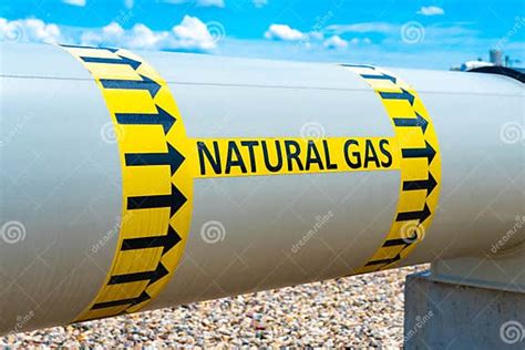 A Huge Diameter Gas Pipeline With A Gas Transportation Direction