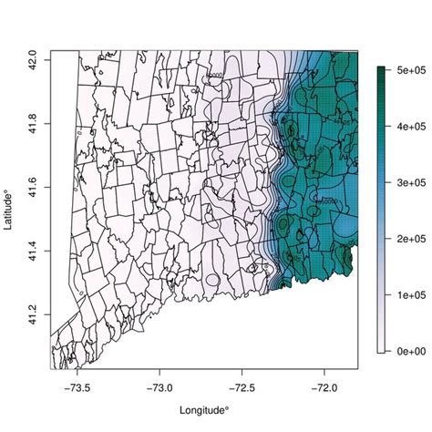 spatial plots showing average zip code level out sample a observed