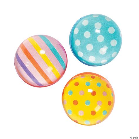 Dots And Stripes Bouncy Ball Assortment Oriental Trading
