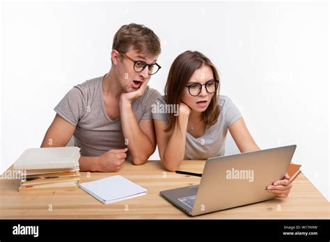 Nerd Man Using Laptop Look Hi Res Stock Photography And Images Alamy