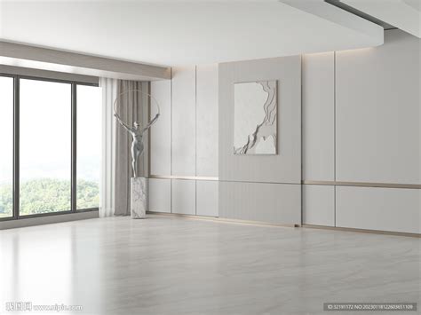 现代客厅场景3D空景设计图 3D作品 3D设计 设计图库 昵图网