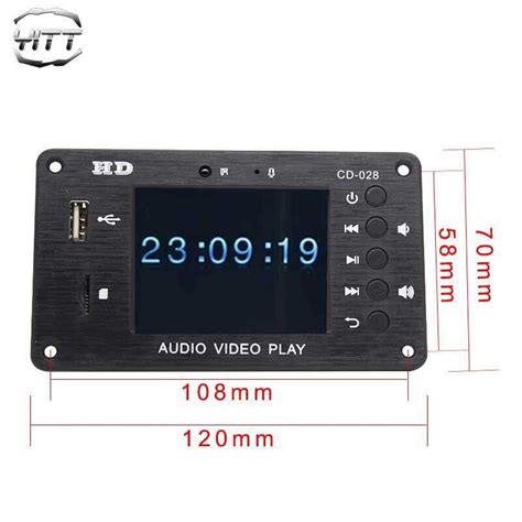 MP Bluetooth Decoding Board Inch LCD Display Lossless Format Decoder TF USB Input Display