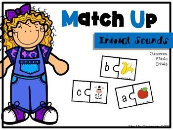 Initial Sound Match Up By Mrs N S Classroom Teachers Pay Teachers
