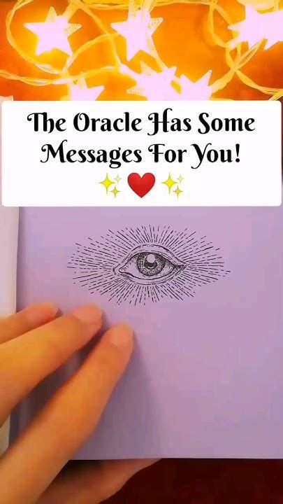 The Oracle Has Some Messages For You Today ️ Shorts Oracle Reading Message Love Youtube