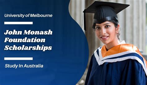 John Monash Foundation Scholarships At University Of Melbourne In