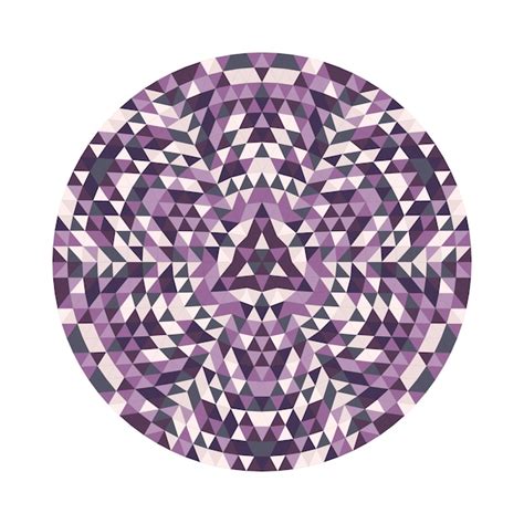 Free Vector Round Geometrical Triangle Kaleidoscopic Mandala Design Symbol Symmetric Vector