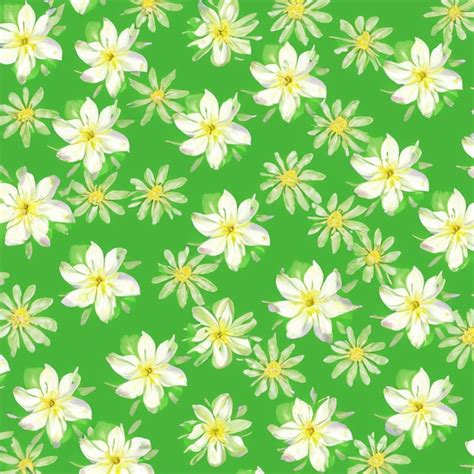Premium AI Image Jasmine Flower Illustration Pattern Background