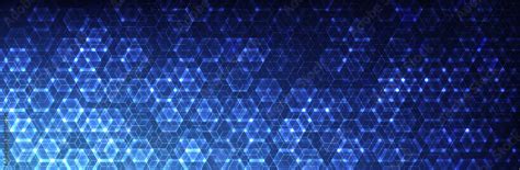Hexagon Background Blue Technology Pattern Futuristic Backdrop Hex Vector Illustration Stock