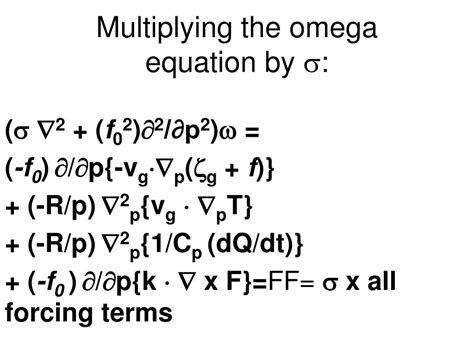 PPT The Quasi Geostrophic Omega Equation See Bluestein Volume I Eq 5 6 14 PowerPoint