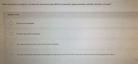 Solved What Information Is Needed To Calculate The Net Chegg Com