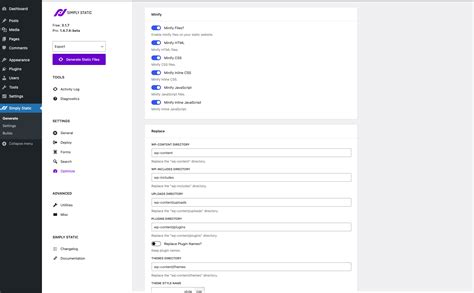How To Minify Static Files Simply Static Documentation