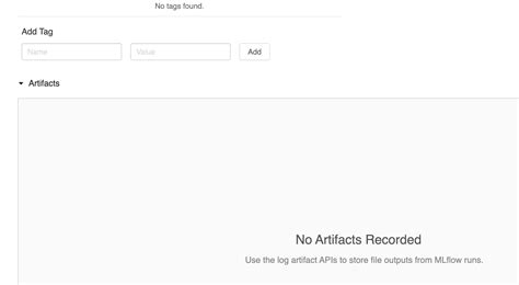Bug No Artifacts Recorded Use The Log Artifact Apis To Store File Outputs From Mlflow Runs